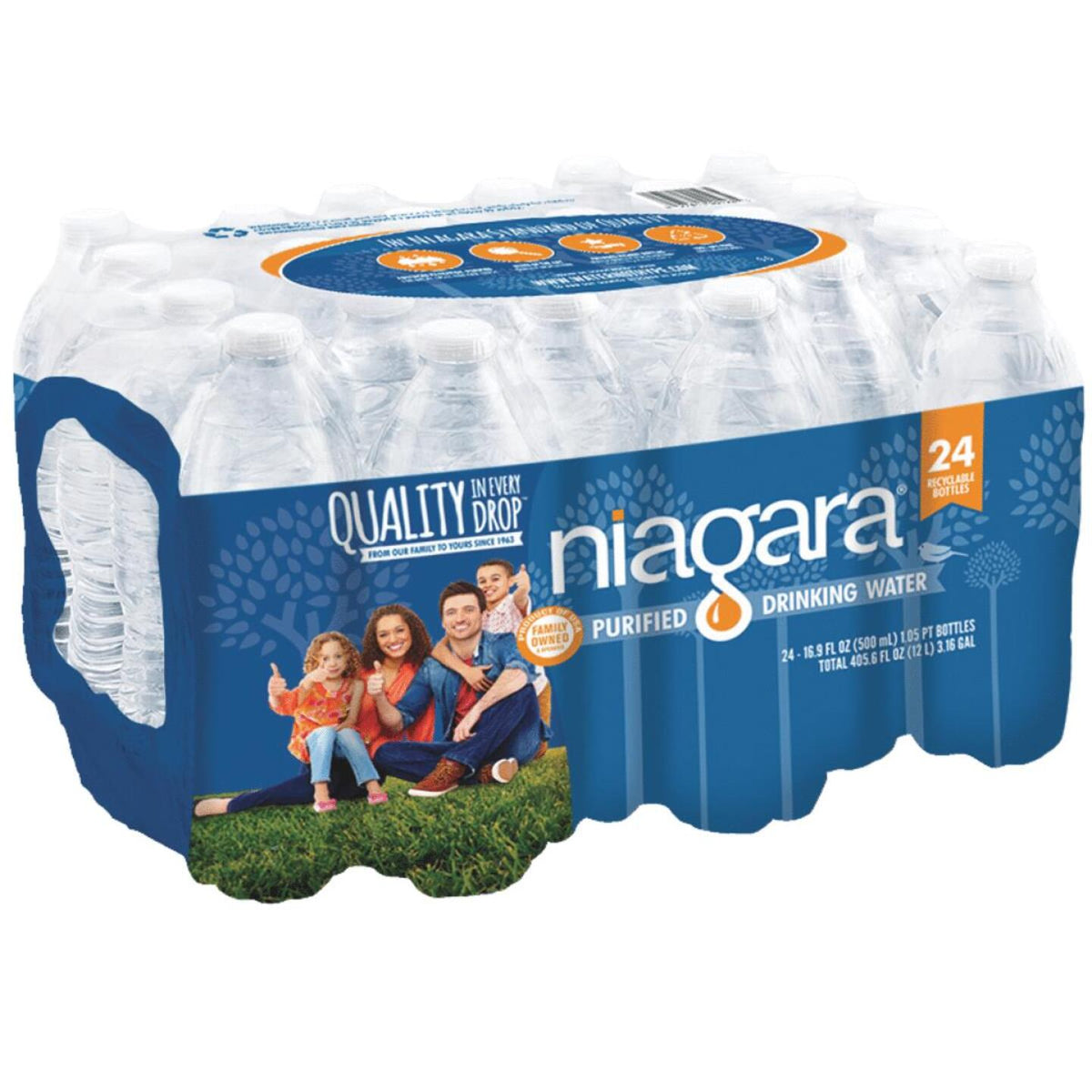 Niagara 0.5 Liter Bottled Purified Water (24-Pack) - Centereach, NY ...